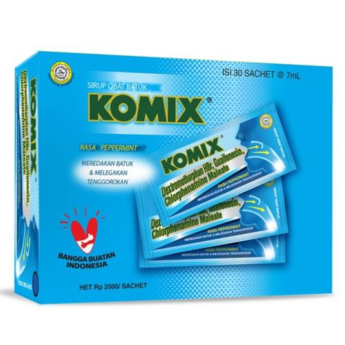 Jual KOMIX BOX isi 30 Sachet / Batuk / OBH Jeruk Nipis Jahe Peppermint ...