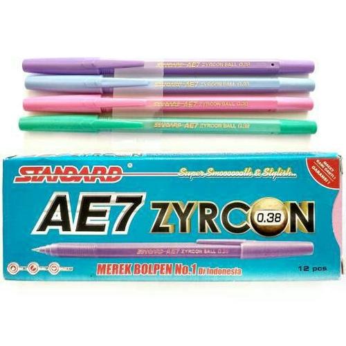 Jual Pulpen Standard AE7 Zyrcon Delta Tip 0.38 mm (1 pack = 12 pcs) - Kab. Bekasi - myTiV ...