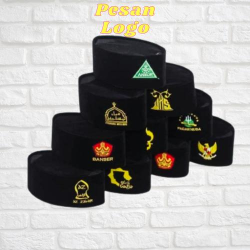 Jual Peci Logo Custom - Songkok Pesan Logo sendiri Bahan Bludru Royal ...