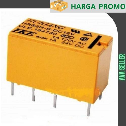 Jual Relay 12 Volt 8 Pin HKE DC 12 Volt 5A Kuning Besar 5 A Original ...