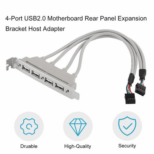 Jual Bracket Back Panel Adapter Header 4 Port USB 2.0 internal header ...