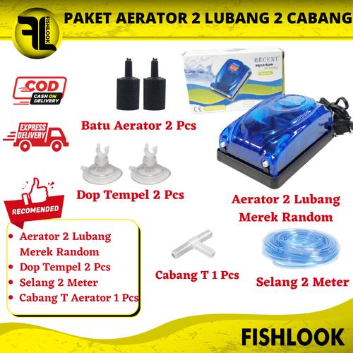 Jual PAKET Aerator Amara 2 lubang lobang mesin pompa aerator gelembung ...