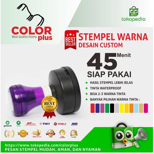 Jual STEMPEL WARNA OTOMATIS (Desain Custom) - KC (7x24mm) - Kota ...