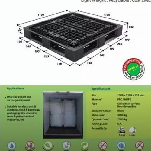 Jual palet pallet plastik 1100x1100x150mm Baru - Kab. Bekasi - CV. jihan jaya pallet | Tokopedia