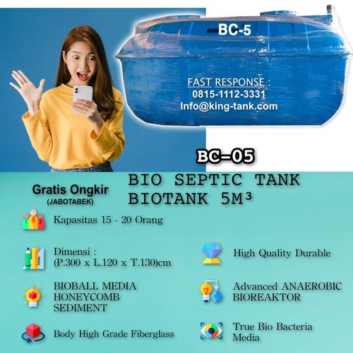 Jual Tangki Septictank BIOTANK Septic 5000 Liter / 5 m3 - Kab ...