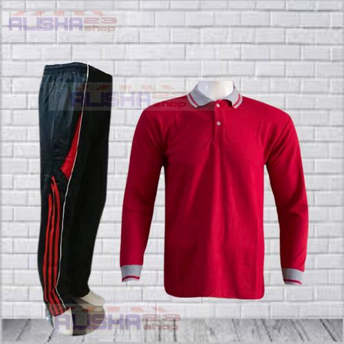 Promo SETELAN TRAINING OLAHRAGA PRIA/WANITA STELAN KAOS KERAH LENGAN ...