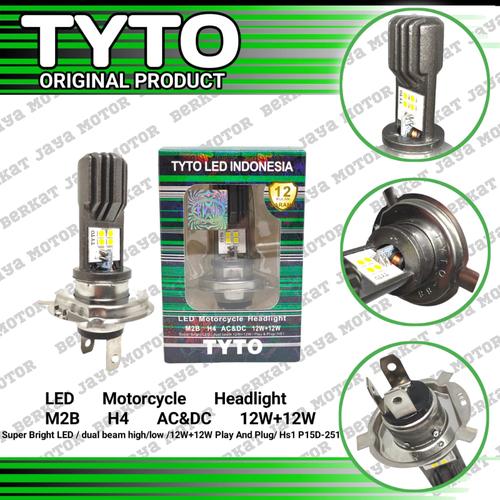 Jual LAMPU LED MOTOR MOBIL TYTO ORIGINAL SOCKET H4 M2B 12W AC DC VIXION ...