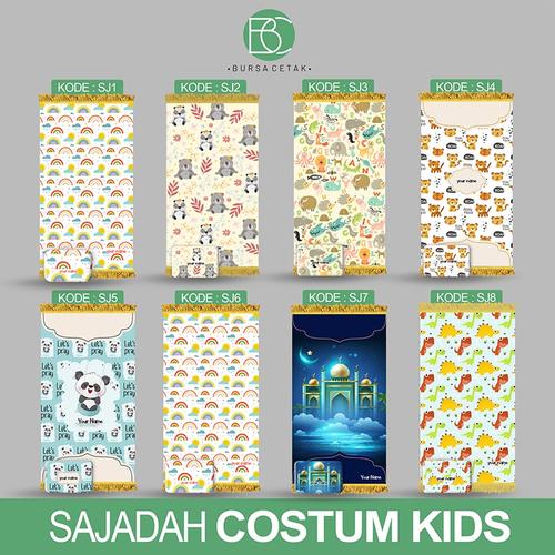 Jual Sajadah anak custom print nama / cetak sajadah dan pouch ukuran ...