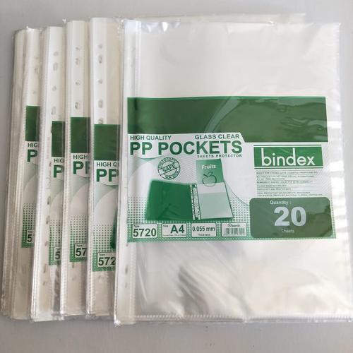 Jual Pp pocket a4 bambi 5720 / sheet protector / glass clear / sekat ...