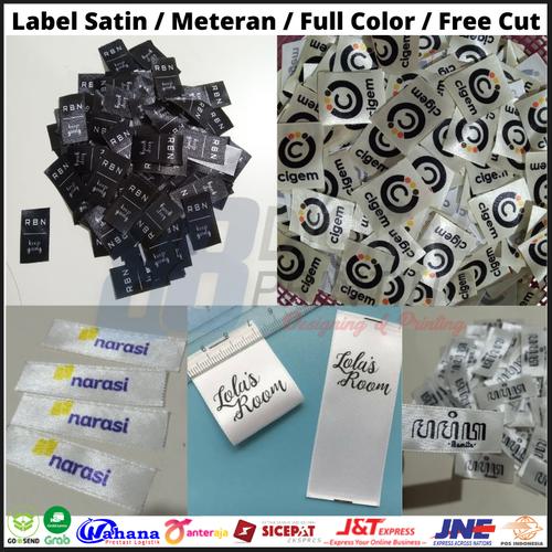Jual Promo Cetak Label Satin Meteran / Label Hijab / Label Baju Pita ...