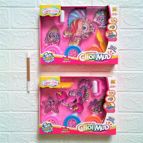 Jual MAINAN ANAK CLAY MALAM PLASTISIN CETAKAN HEWAN LAUT KREATIFITAS ...