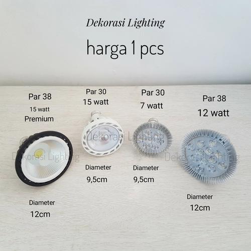 Jual Lampu bohlam led spotlight par 30 dan par 38 cahaya focus dekor ...