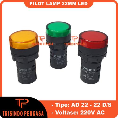 Jual PILOT LAMP LED 22mm AD22 22DS LAMPU PANEL LED 220V - Merah ...