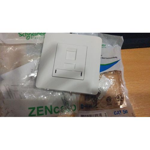 Jual Schneider E8431RJS-5 Faceplate 1 Hole include Modular Jack Cat5e ...