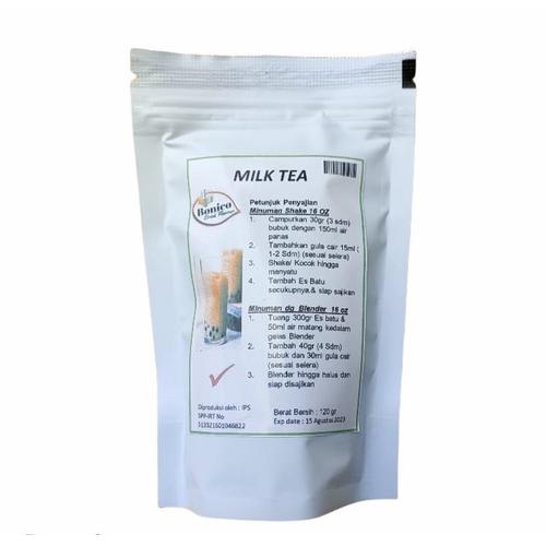 Jual BONICO MILK TEA drink powder 120gr bubuk minuman milk shake TEH ...