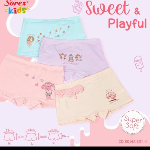Jual cd celana dalam boxer anak perempuan sorex kids girl ma 501 - 502 beautyfull, XL - Jakarta ...