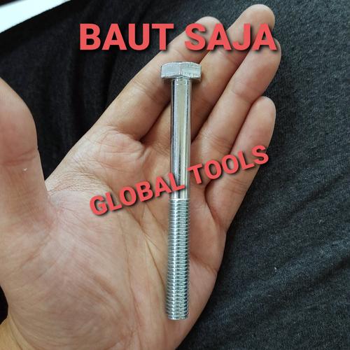 Jual Baut galvanis m10x100 baut 14 kunci 17 bmp m10 x 100 hexagon bolt ...