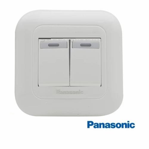 Jual Panasonic WEJ78029+WEJ5572 (2x) Saklar Double Hotel mata kecil ...