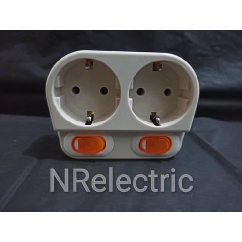 Jual STOP KONTAK ARDE 2 LUBANG STEKER + SAKLAR UTICON S-128 SW - Lubang ...