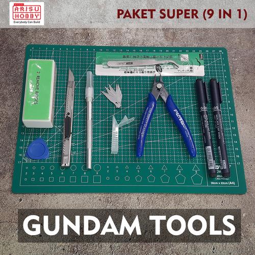 Promo Paket Super 9 in 1 Gunpla Tools Rakit Gundam Tool Kit Set Nipper ...