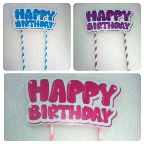 Jual topper cake happy birthday kertas - Biru - Jakarta Selatan - amora ...