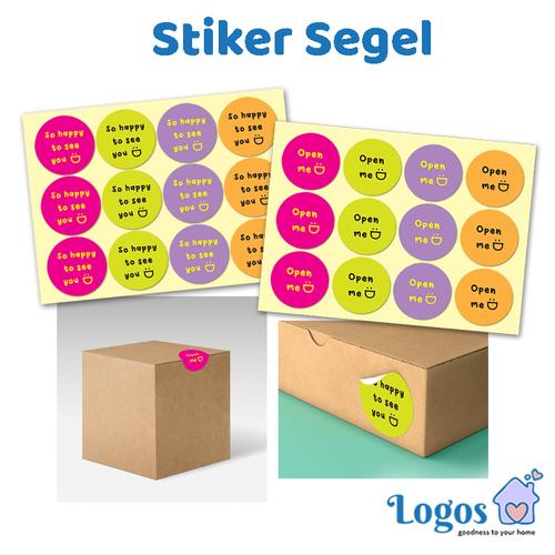 Promo Sticker segel Stiker bulat seal box packaging dus label kemasan ...