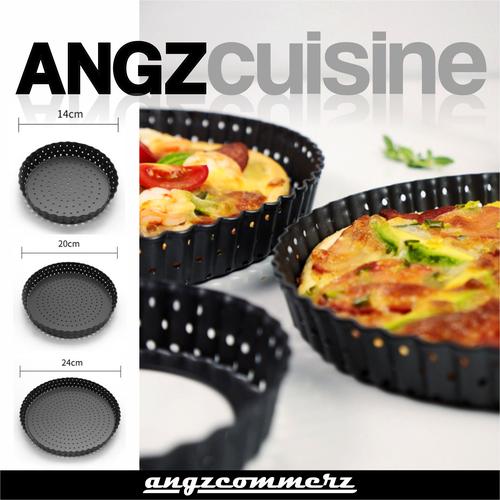 Jual Perforated Pizza Pie Pan with removable bottom Loyang Bongkar ...