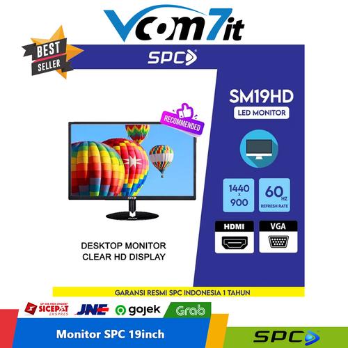Jual LED Monitor SPC 19 inch SM-19HD HDMI VGA 1440x900 HD Original ...