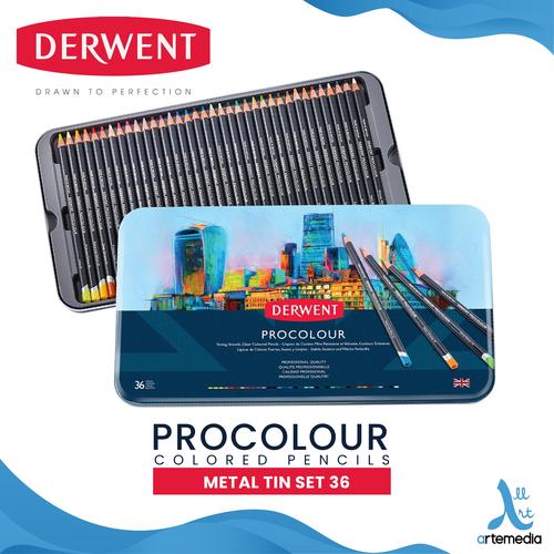 Promo Pensil Warna Derwent Procolour 36 Pencil Color Metal Tin Set ...