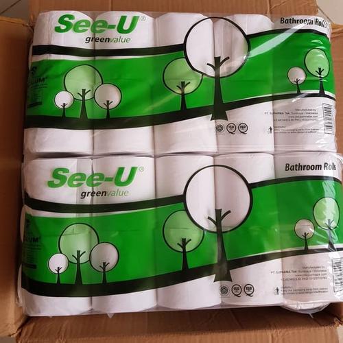 Jual Tissue Gulung/Toilet Roll bathroom See-U Green Value 1pack = 10 ...