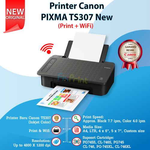 Jual Printer Canon TS307 TS 307 Print Scan Copy WiFi Cartridge 745s ...