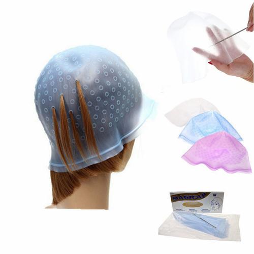 Jual Magic Cap Topi Highlight semir rambut Silicon - Ungu, Plastik ...