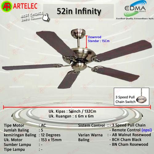 Jual Kipas Angin Gantung MT.EDMA 52in INFINITY Kipas Angin Plafon Mt ...