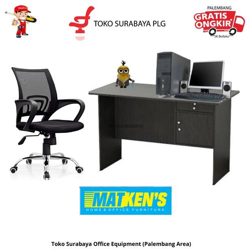 Jual Set Meja Kerja Kantor Minimalis Matkens (1 MEJA + 1 KURSI) - DUS ...