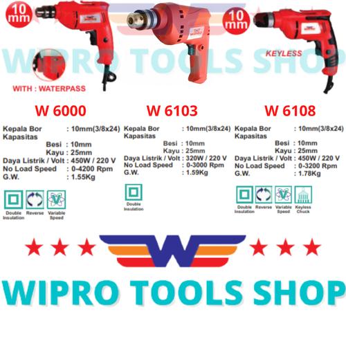Jual WIPRO Mesin Bor Tangan / Bor Listrik 10mm - W 6000 / W 6103 / W ...