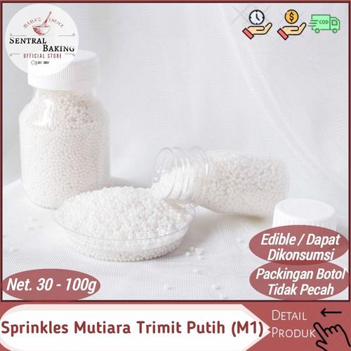 Jual Sprinkle Kue Mutiara Trimit Putih (M1) / Springkel Springkle Hias ...