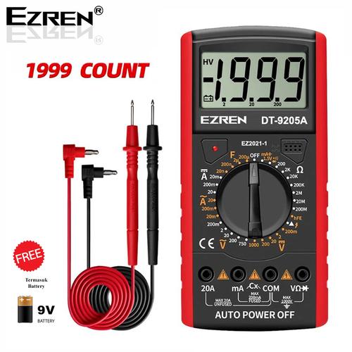 Promo EZREN DT-9205A Multimeter Avometer Multitester Digital DC AC ...