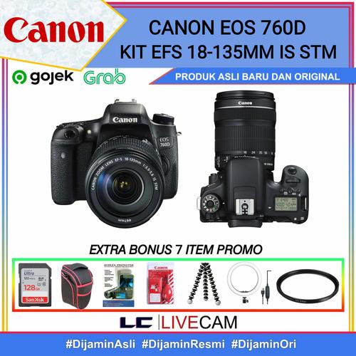 Jual CANON EOS 760D KIT 18-135MM IS STM /KAMERA CANON 760D KIT EFS 18 ...