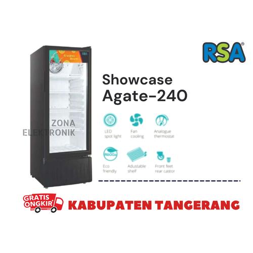 Jual Showcase RSA Agate 240 4 Rak 222L Lemari Pendingin Minuman ...