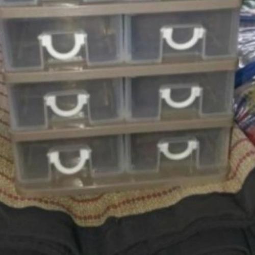 Jual LACI MINI CONTAINER SUSUN 6 GREEN LEAF 7906 / RAK CABINET STORAGE ...