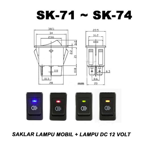 Jual Saklar Lampu Mobil + Lampu DC 12 Volt - Merah - Jakarta Barat ...