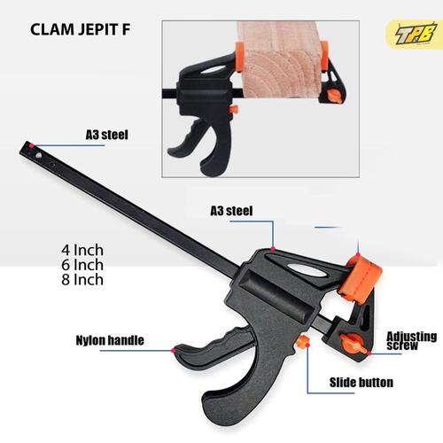 Jual F Clamp Bar Catok Alat Penjepit Press Kayu Klem Clip DIY ...