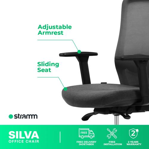 Promo Kursi Kantor Ergonomis Stramm Silva I - Orange on Grey, Chair ...