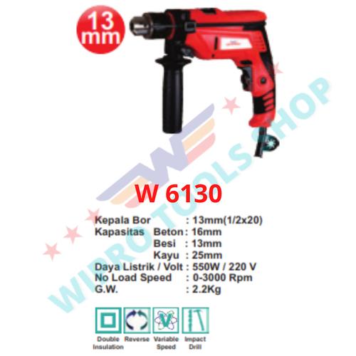 Jual WIPRO Mesin Bor Tangan / Bor Listrik IMPACT 13mm W6130 - Kota ...