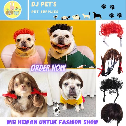 Jual pet cosplay premium wig untuk kucing dan anjing kostum hewan ...