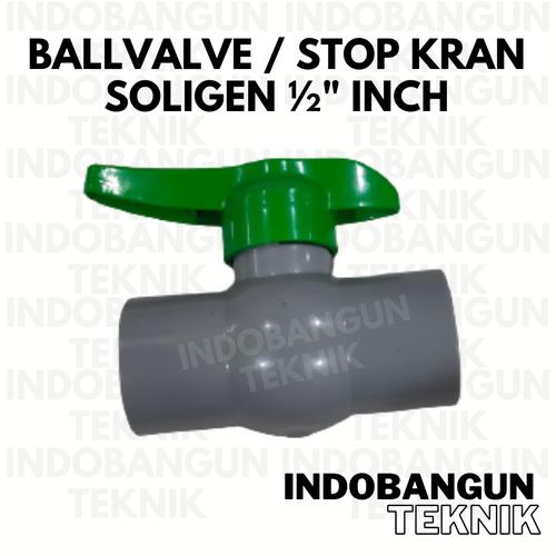 Jual Ball Valve Stop Kran BallValve PVC Soligen 1/2" Inch - Kab ...