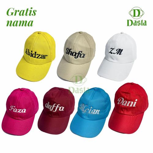 Jual TOPI FREE NAMA / TOPI CUSTOM Ukuran Dewasa - logo dan tulisa ...