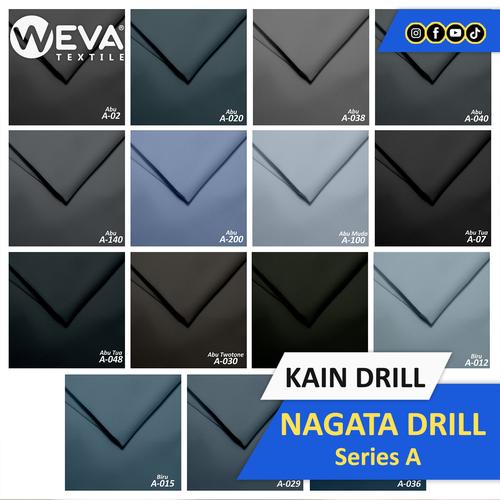 Jual Bahan Kain Nagata Drill - Kain Kemeja Drill Murah - Series A - Abu ...