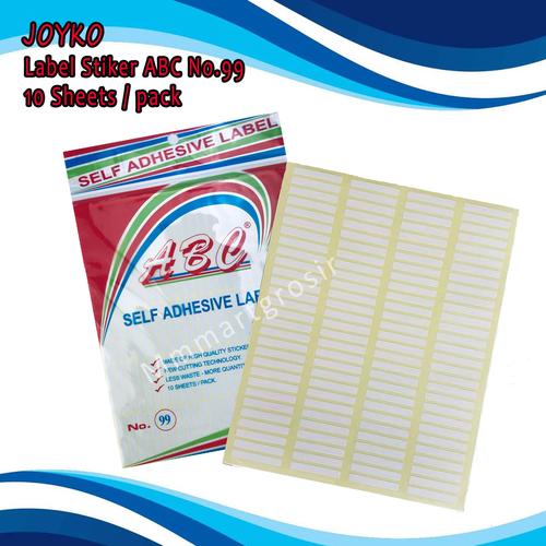 Promo Joyko / Label Stiker joyko / Label ABC No.99 / 10Sheets - Jakarta ...