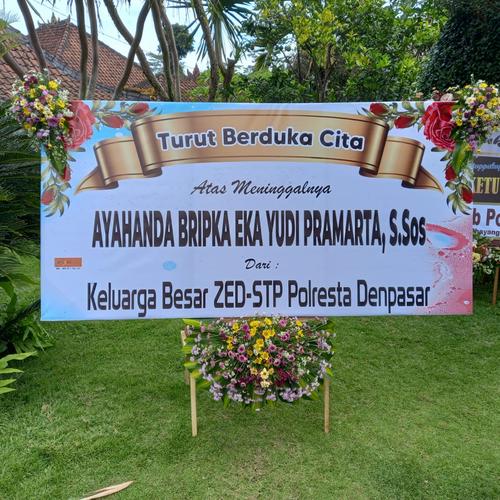 Jual papan ucapan banner, 3 titik bunga fresh, ukuran 2x1 m - Kab ...